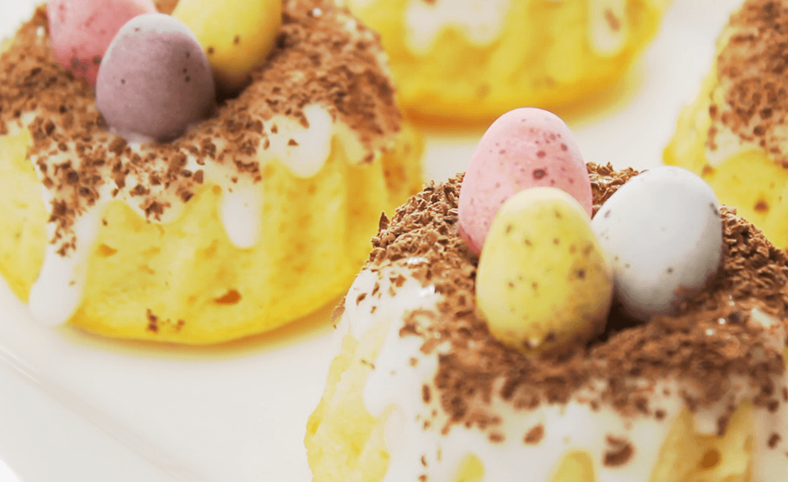 Mini Bird's Nest Cakes - MuchMunchies